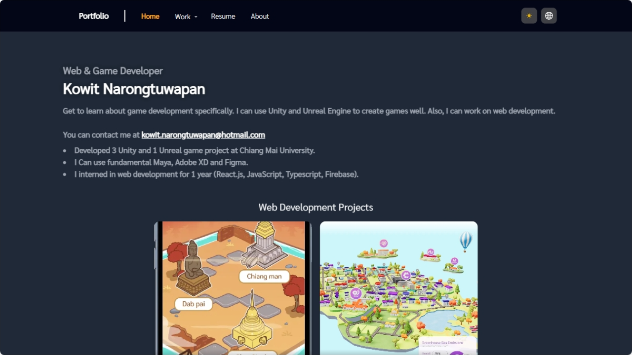 Portfolio | Kowit Narongtuwapan | Developer